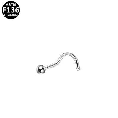 China ASTM F136 Implant Grade Titanium Nose Screw Stud with Nickel-Free Hypoallergenic Secure Design for sale