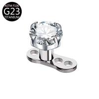 China G23 Implant Grade Titanium Double Flared Flesh Tunnel - Hypoallergenic Ear Gauge for Sensitive Skin for sale