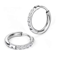 China 316L Surgical Stainless Steel Hinged Clicker Ring with Pave Cubic Zirconia Stones for Piercing Jewelry for sale