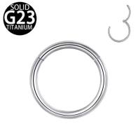 China G23 Implant Grade Titanium Clicker Ring with Hinged Clicker Design and Nickel-Free Hypoallergenic Properties for sale