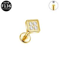 China Titanium Square CZ Labret Stud Flat Back Cartilage Piercing Jewelry 16G (1.2mm)
18G (1.0mm) Cartilage Helix Tragus for sale