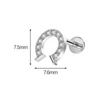 China Luxury Crystal Evil Eye Labret Stud – Gold PVD Finish G23 Implant Grade Titanium Cartilage Helix Tragus Piercing Jewelry for sale