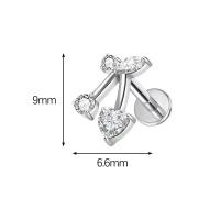 China Luxury Crystal Floral Dangle Labret Stud – Gold PVD Finish G23 Implant Grade Titanium Cartilage Helix Tragus for sale