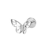 China Titanium Hollow Butterfly Labret Stud – Gold PVD Finish Cartilage Helix Tragus Piercing Jewelry for sale