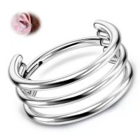 China Luxury Triple Layer Clicker Hoop Ring Elegant Triple Band Seamless Hoop Piercing Ring  Premium Layered Gold Cartilage Hoop Jewelry  Modern Multi-Ring Clicker Piercing Hoop for sale
