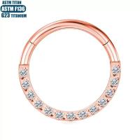 China Titanium Luxury Triple Hoop Clicker Ring Elegant Triple Layer Seamless Hoop Piercing Ring  Premium Multi-Ring Gold Cartilage Hoop  Modern Three-Line Clicker Piercing Jewelry for sale