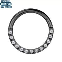 China Titanium Luxury Triple Hoop Clicker Ring Elegant Triple Layer Seamless Hoop Piercing Ring  Premium Multi-Ring Gold Cartilage Hoop  Modern Three-Line Clicker Piercing Jewelry for sale