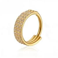 China uxury Triple Row Pavé CZ Clicker Hoop Ring Triple Row Crystal Pavé Titanium Hoop Ring  Premium Three Line CZ Clicker Ring  Gold PVD Triple Pavé Cartilage Hoop  Luxury Full Sparkle CZ Piercing Hoop for sale