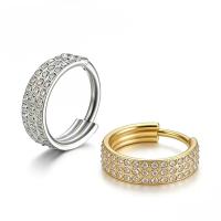 China uxury Triple Row Pavé CZ Clicker Hoop Ring Triple Row Crystal Pavé Titanium Hoop Ring  Premium Three Line CZ Clicker Ring  Gold PVD Triple Pavé Cartilage Hoop  Luxury Full Sparkle CZ Piercing Hoop for sale
