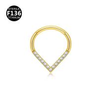 China Elegant Heart-Shaped Pavé CZ Clicker Hoop Ring Heart Pavé Crystal Clicker Ring  Luxury Heart-Shaped CZ Piercing Hoop  Minimalist Heart CZ Cartilage Hoop  Romantic Heart Pavé Titanium Clicker for sale