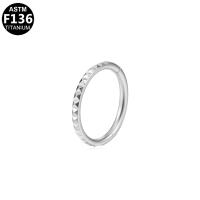 China Geometric Texture Clicker Hoop Ring Faceted Titanium Clicker Ring  Studded Geometric Hoop Piercing Ring  Minimalist Textured Seamless Hoop  Modern Pattern Clicker Ring for sale