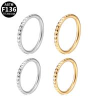 China Geometric Texture Clicker Hoop Ring Faceted Titanium Clicker Ring  Studded Geometric Hoop Piercing Ring  Minimalist Textured Seamless Hoop  Modern Pattern Clicker Ring for sale