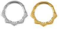 China Crown Edge Clicker Hoop Ring Royal Crown Titanium Clicker Ring  Crown Point Statement Hoop  Geometric Crown Piercing Ring  Regal Spike Clicker Hoop for sale