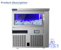 China ICM-120P Wholesale Commercial Automatic 65kg Ice Making Machine High End Blue Light Ice Maker Factory Low Price for Hotel / Cafe for sale