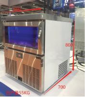 China ICM-120P Wholesale Commercial Automatic 65kg Ice Making Machine High End Blue Light Ice Maker Factory Low Price for Hotel / Cafe for sale