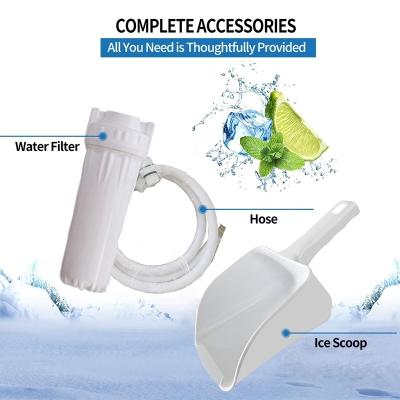 China Spare Parts Automatic Three Functions All in One Ice Making Machine Nugget Shape Ice Maker Portable for Retail for sale