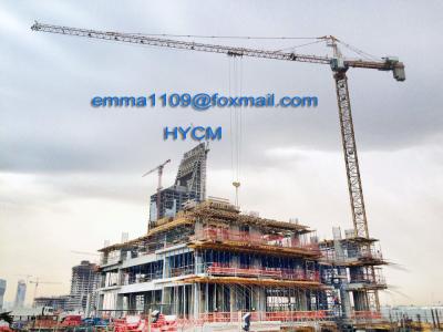 China TC6013 Tower Crane 6 Ton Max Load 40m Freestanding Height 60m Jib for sale