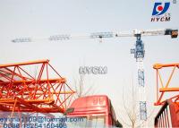 China 70m Flat Top Tower Crane 12 Ton 2500kNm L68 Mast Section Inverter Control for sale