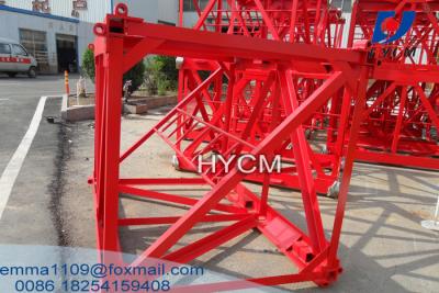 China QTZ Tower Crane Mast Sections Block Type 1.5x1.5x2.2m to 1.833x1.833x2.5m with Angle Steel Construction for sale