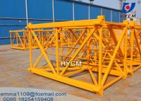 China QTZ Tower Crane Mast Sections Block Type 1.5x1.5x2.2m to 1.833x1.833x2.5m with Angle Steel Construction for sale