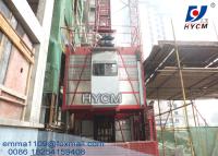 China SC100/100 Construction Hoist Twin Cages 2 Ton Capacity 0-60m/min Speed Inverter Control for sale