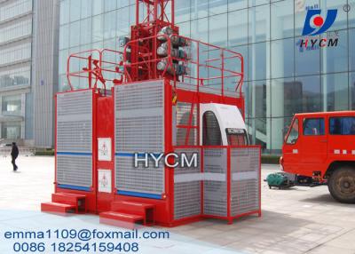 China 2000kg Twin Cage Passenger Building Hoist with SEW Reducer 0-60m/min VFD for sale