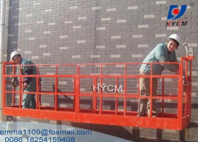 China ZLP500 Wire Rope Climbing Suspended Platform 500kg Capacity 8-10m/min Speed Two Person Working Platform for sale