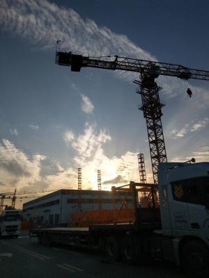 China QTZ80 Flat Top Tower Crane 8 Ton Capacity 60m Jib 380V 50Hz PLC Control for sale