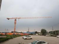 China QTZ80 Flat Top Construction Tower Crane With 0-100 M/Min Hoisting Speed for sale