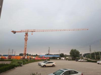 China QTZ80 Flat Top Construction Tower Crane With 0-100 M/Min Hoisting Speed for sale