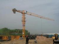 China QTZ125 Flat Top Tower Crane 10 Ton Load 50m Jib L68B2 Mast Top Slewing for sale