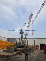 China 8 Ton Roof Fixed Derrick Crane 18m Jib 120m Working Height QD80 for sale