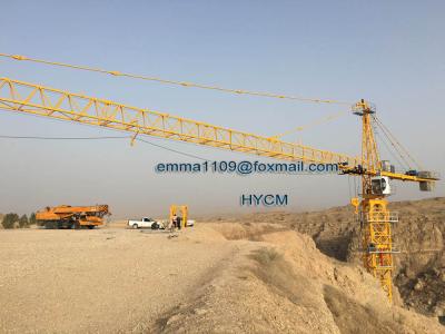 China TC7050 Tower Crane with Derricking Jibs 5m Mast Sections 5000kNm 20t Capacity for sale