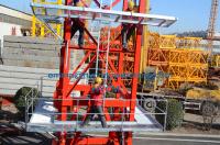 China Huge Capacity QTZ450-PT8030 Flat Head Tower Crane 5m Mast Sections for sale
