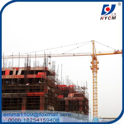 China QTZ160 10 Ton Tower Crane TC6024 60m Jib 1600kNm Lifting Moment 380V for sale