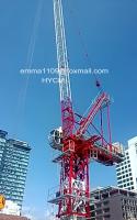 China QTD120 4522 Luffing Tower Crane 45m Jib 6 Ton Load 1.6m Mast Section for sale