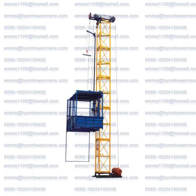 China 1TONS SS100 Material Elevator Building Hoist 24m to 60m Height 380V 60Hz for sale