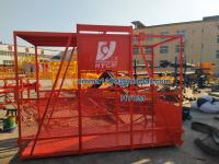 China SS100 1000kg Small Material Hoist One Cage 800mm Mast Sections for sale