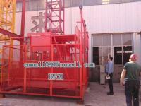 China SS100 1000kg Small Material Hoist One Cage 800mm Mast Sections for sale