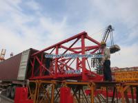 China 8tonnes 165ft Luffing Jib Tower Crane 50m Working Arm Full VFD Control for sale