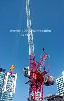 China 8tonnes 165ft Luffing Jib Tower Crane 50m Working Arm Full VFD Control for sale