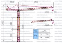 China QT10 Inner Climbing Tower Crane 6m Jib 1000kg Capacity 60m Lifting Height for Construction Projects for sale