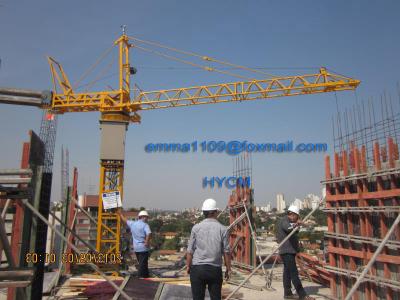 China QT10 Inner Climbing Tower Crane with 12m Jib and 0.5t Load Capacity - 10m Mast Height, 60m Max Lifting for sale