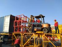 China Cable Building Material Elevator SS100/100 2t Load Two Cage 800MM Mast for sale