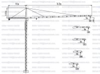 China QTZ7525 Hammerhead Tower Crane 16t Load 75m Jib 2.5t Tip Load for sale