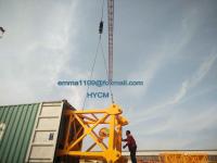 China 12t Topkit Tower Crane TC7032 70m Jib 7.5m Base Mast 380V 50Hz for sale