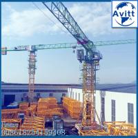 China PT6013 Flat Top Tower Crane 6 Ton Capacity 60 Meter Jib with Schneider Controls and 46.2KW Power for sale