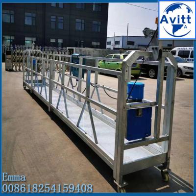 China ZLP630 Aluminum Alloy Suspended Working Platform 630kg Load Capacity 9-11 m/min Lifting Speed for Building Maintenance for sale