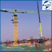China QTZ80 PT5515 Flat Top Tower Crane 55m Jib 6t Capacity Topless Design for sale