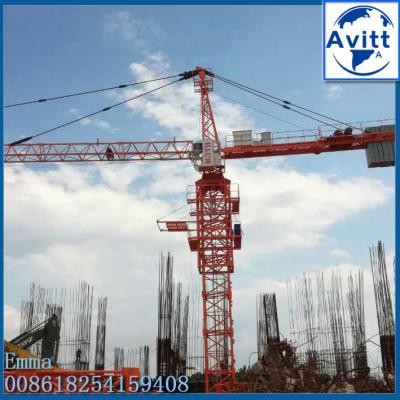 China QTZ80 Top Slewing Tower Crane 6 Ton Load 60m Boom 2.8m Mast Section 380V for sale
